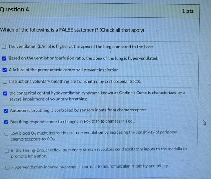 Solved Which of the following is a FALSE statement? (Check | Chegg.com