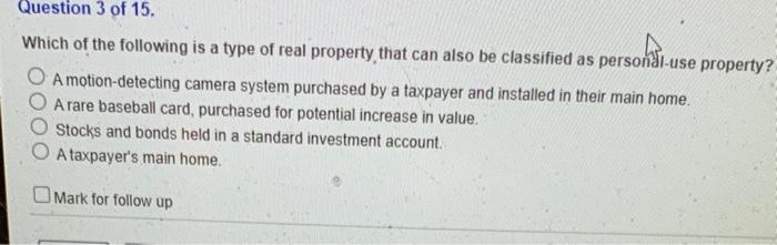 Solved Which of the following is a type of real property | Chegg.com