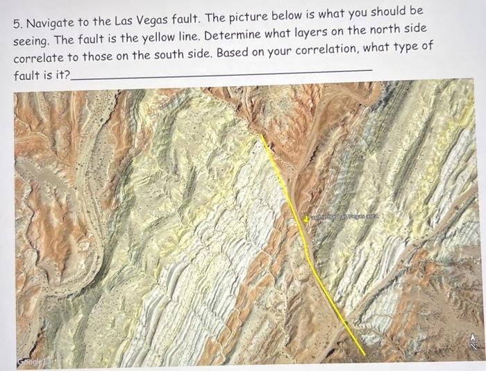Solved 5. Navigate to the Las Vegas fault. The picture below | Chegg.com