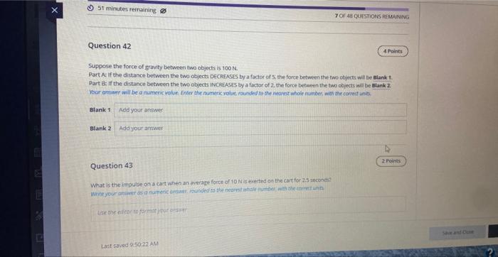 Solved Suppose the force of gravity between two objects is | Chegg.com