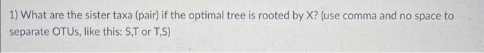 Use parsimony analysis to answer questions 1−9.1) | Chegg.com