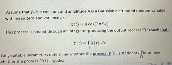 Solved Assume that fc is a constant and amplitude A is a | Chegg.com