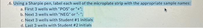 Draw a sketch of the microplate and label the wells | Chegg.com