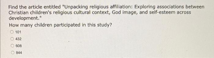 Solved Find the article entitled Solved Find the article entitled
