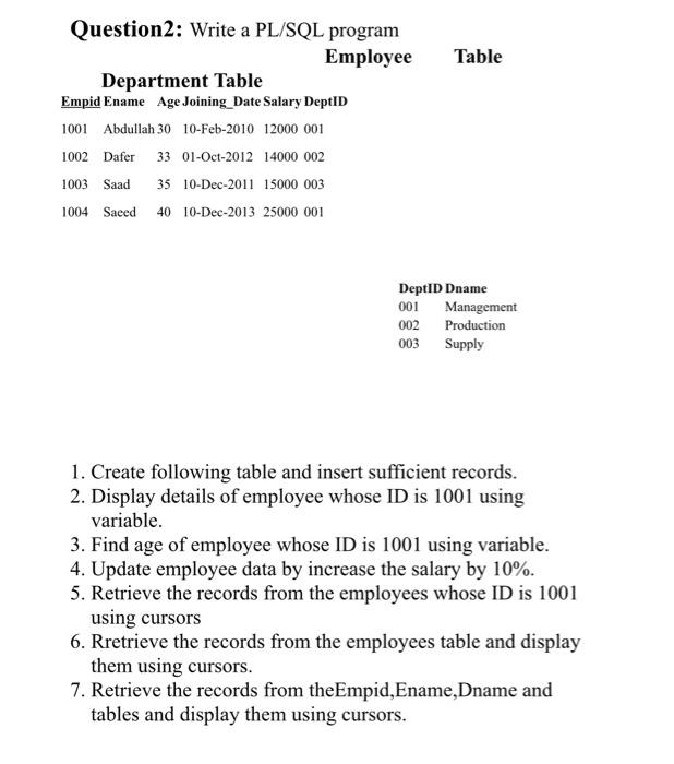 Solved Question1: 1. What is the purpose of the PL/SQL | Chegg.com