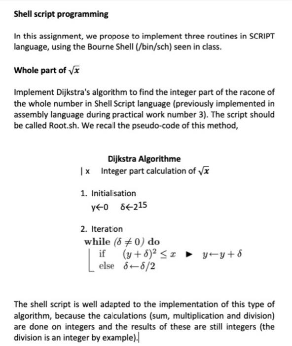 Solved Shell script programming In this assignment, we | Chegg.com