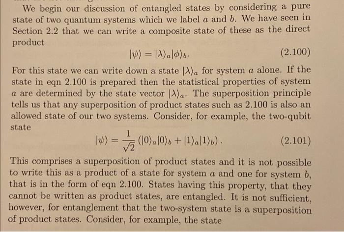 Solved By writing the general qubit state vector A 1)a = | Chegg.com