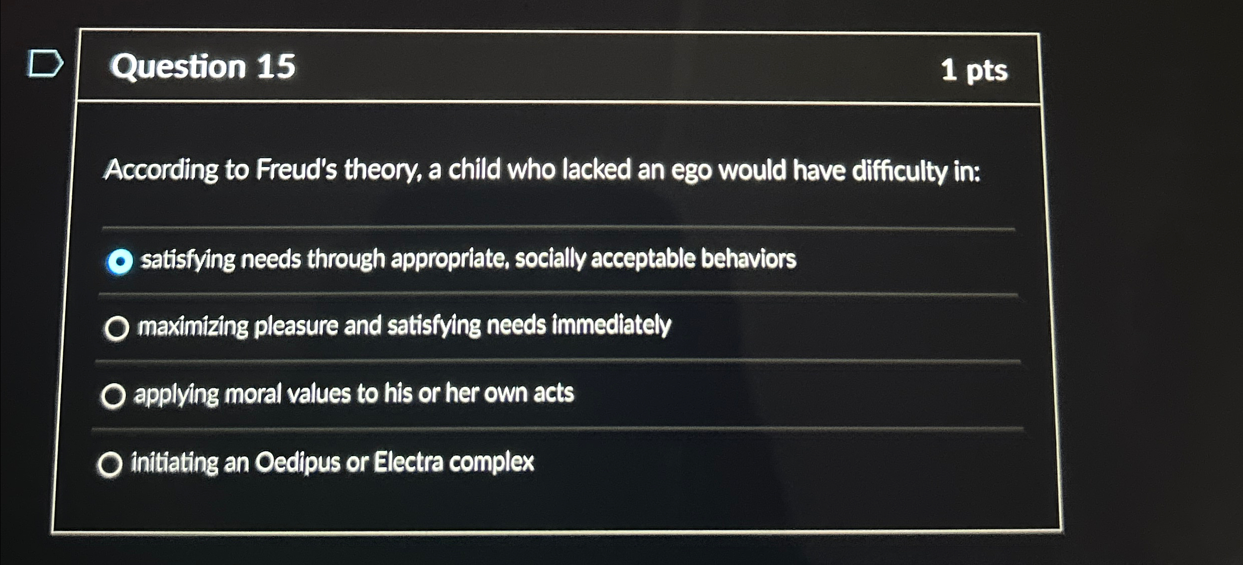 Solved Question 151 ﻿ptsAccording to Freud's theory, a child | Chegg.com