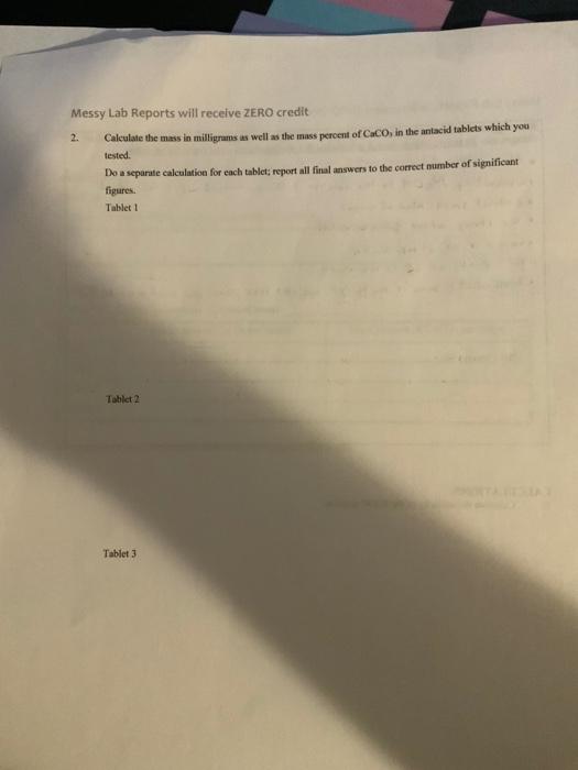 Solved DATA & OBSERVATIONS: M TABLE 4.1 Standardization of | Chegg.com