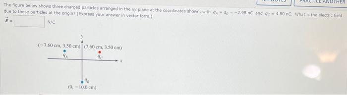Solved The figure below shows three charged particles | Chegg.com