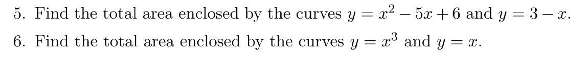 5. Find the total area enclosed by the curves | Chegg.com
