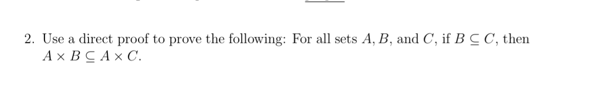 Solved Use a direct proof to prove the following: For all | Chegg.com