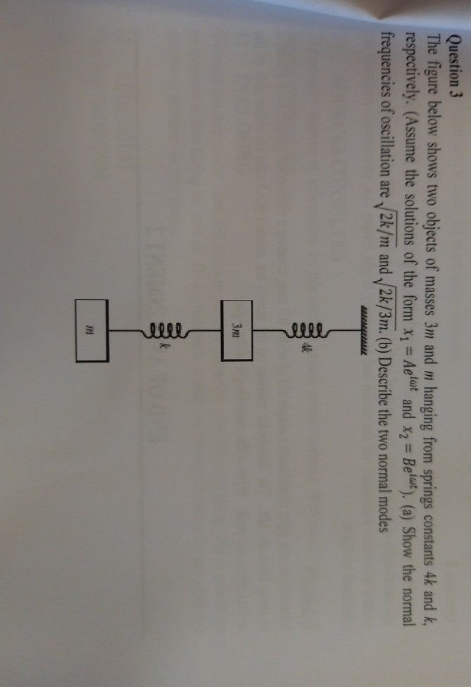 Solved Question 3 The figure below shows two objects of | Chegg.com