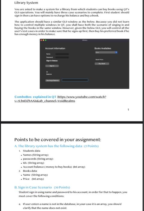 Solved Library System You are asked to make a system for a | Chegg.com
