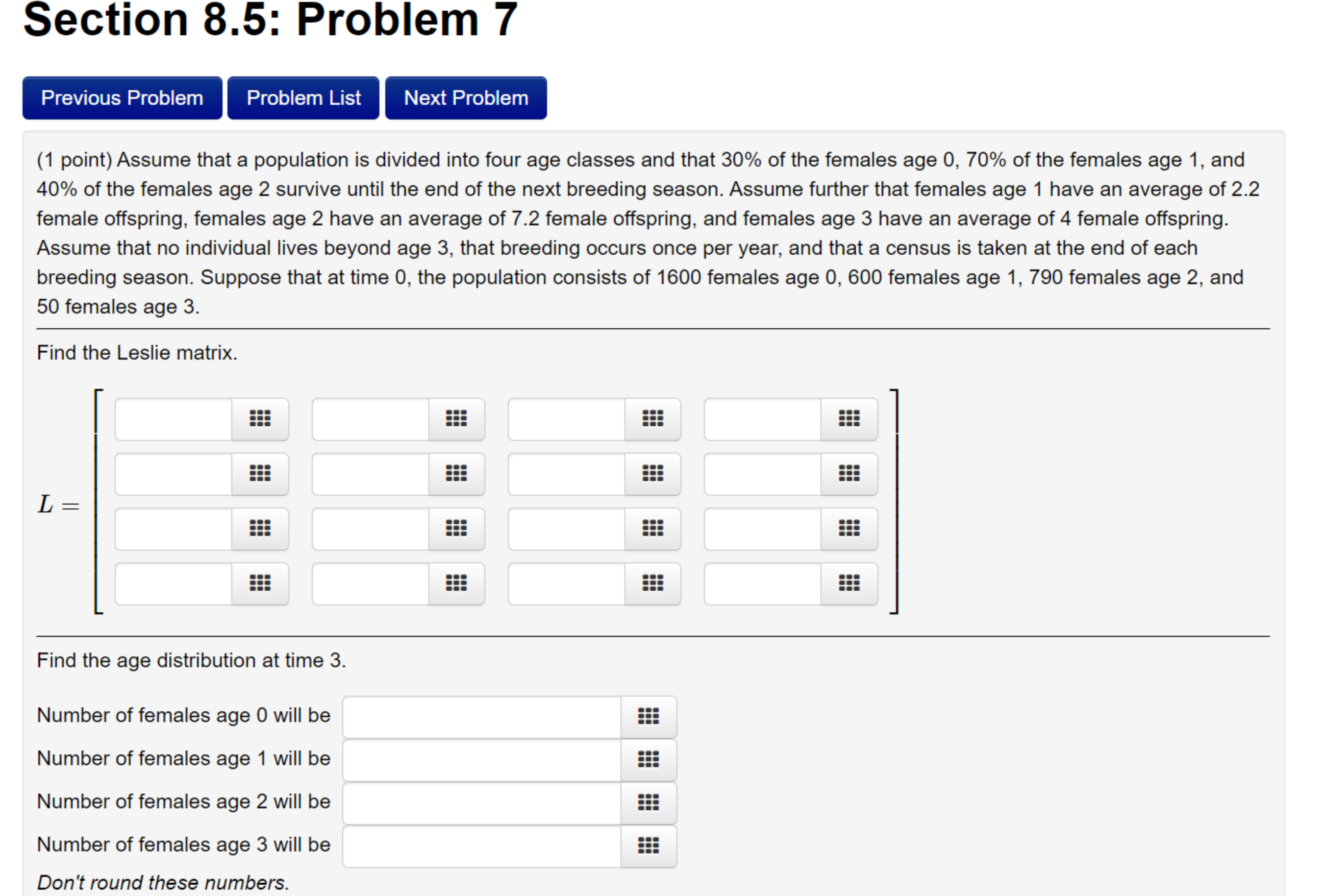 Solved (1 ﻿point) ﻿Assume that a population is divided into | Chegg.com