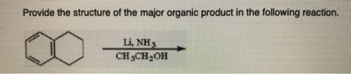 Solved Provide the structure of the major organic product in | Chegg.com