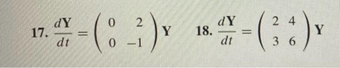 Solved In Exercises 17-19, each of the given linear systems | Chegg.com