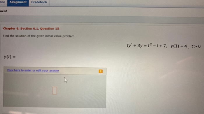 Solved tice Assignment Gradebook ment Chapter 6, Section | Chegg.com