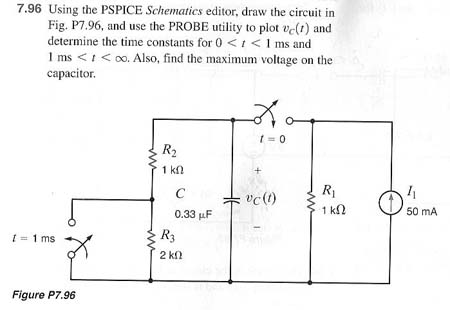 Solved Using the PSPICE Schematics editor, draw the circuit | Chegg.com