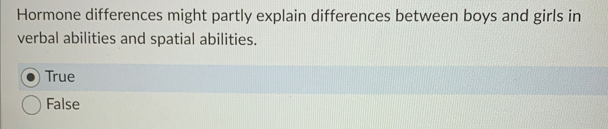 Solved Hormone differences might partly explain differences | Chegg.com