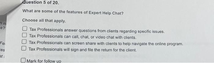 Solved What are some of the features of Expert Help Chat? | Chegg.com