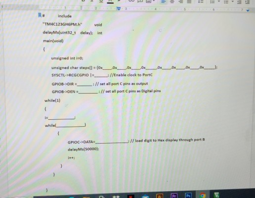 10. A stepper motor is interfaced to Tiva C | Chegg.com