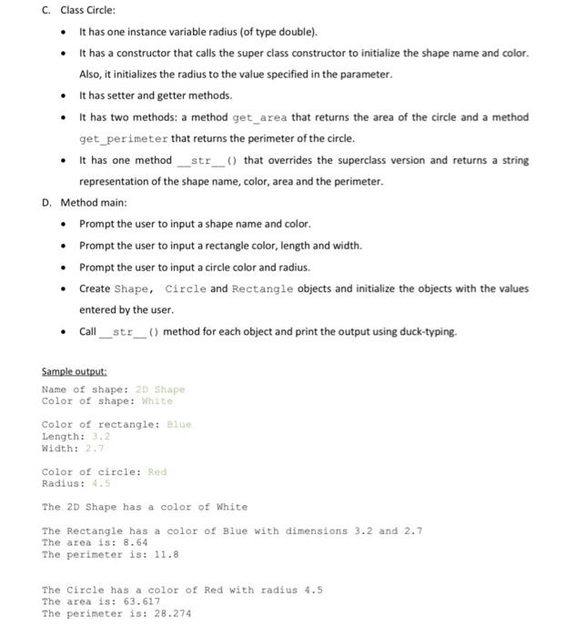 Solved According to the following hierarchy: Shape Rectangle | Chegg.com