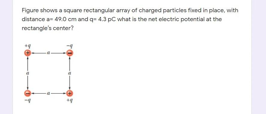 Solved Figure shows a square rectangular array of charged | Chegg.com