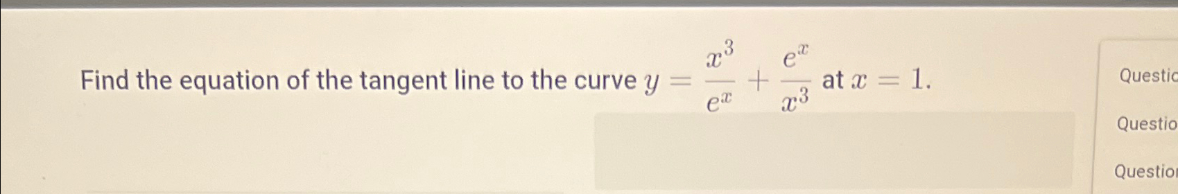 Solved Find the equation of the tangent line to the curve | Chegg.com