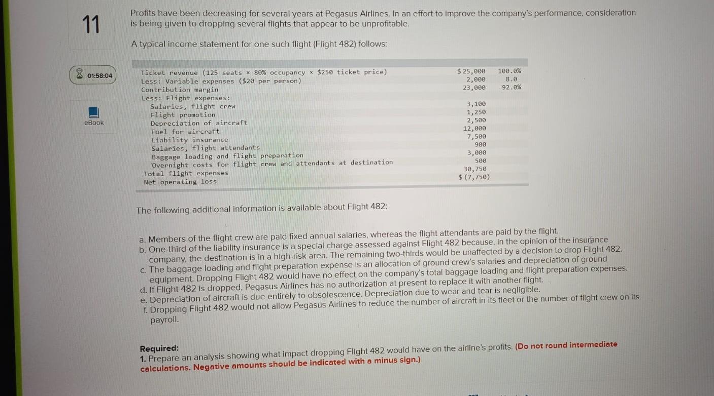Solved Profits have been decreasing for several years at | Chegg.com