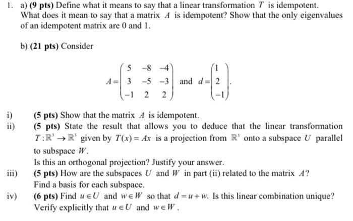 Solved 1. a) (9 pts) Define what it means to say that a | Chegg.com