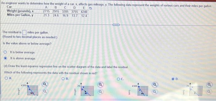 Solved (a) Find the least-squares regression line treating | Chegg.com