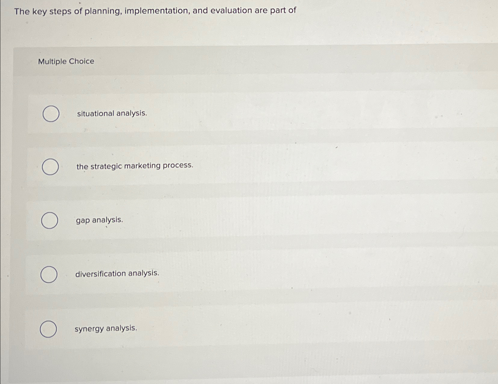 Solved The key steps of planning, implementation, and | Chegg.com