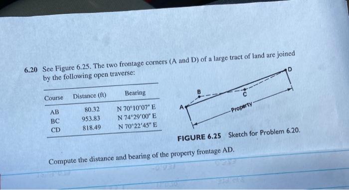 Solved D 6.20 See Figure 6.25. The two frontage corners (A | Chegg.com