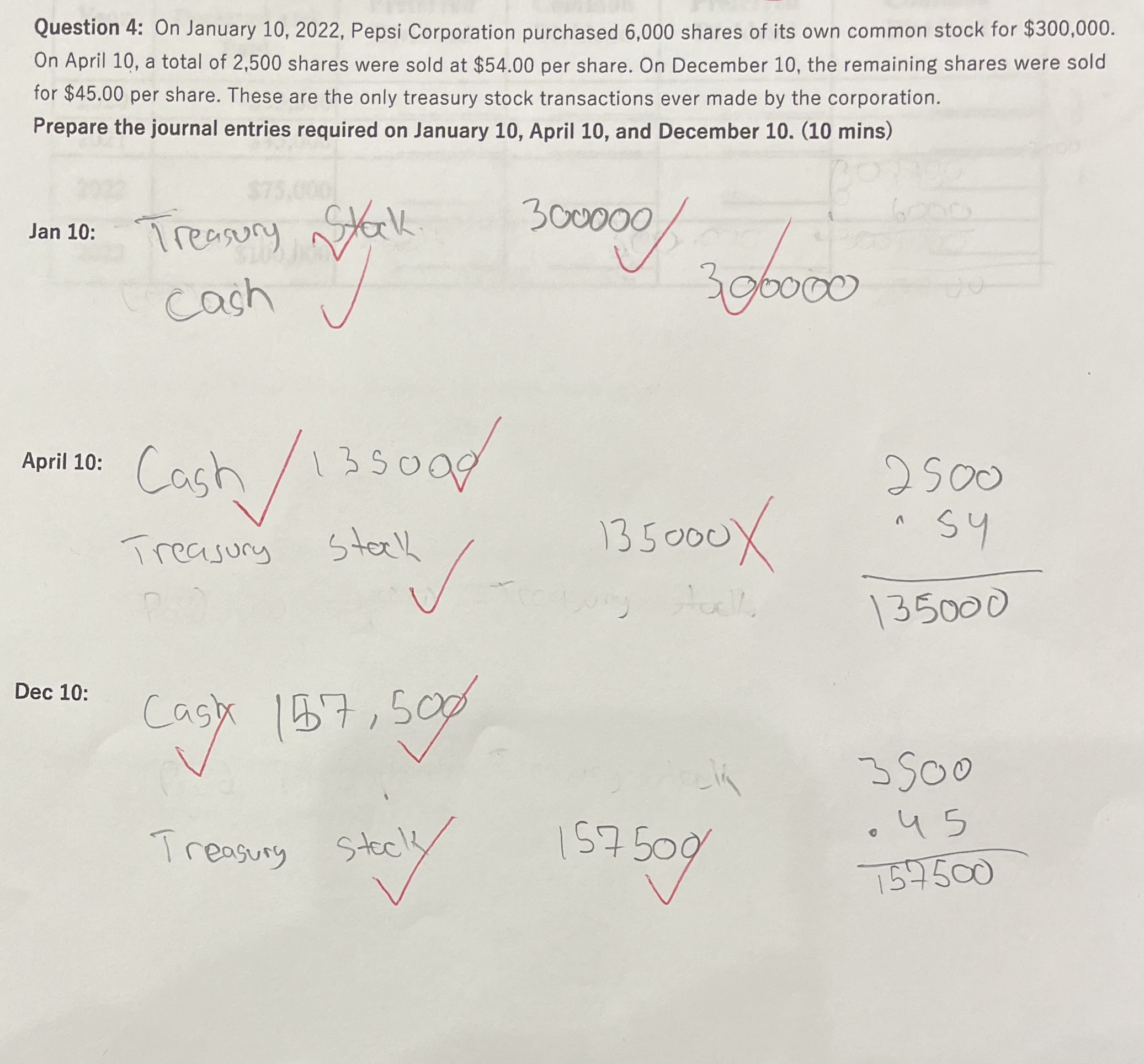 Solved Please correct answers for full credit | Chegg.com