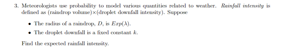 Solved Meteorologists use probability to model various | Chegg.com