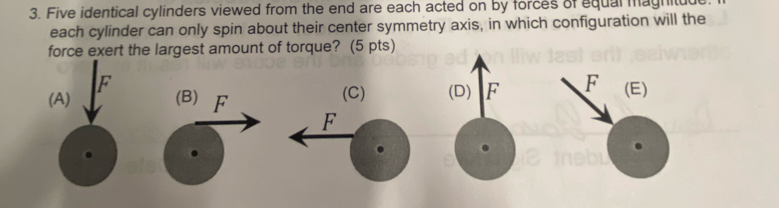 Solved Five identical cylinders viewed from the end are each | Chegg.com