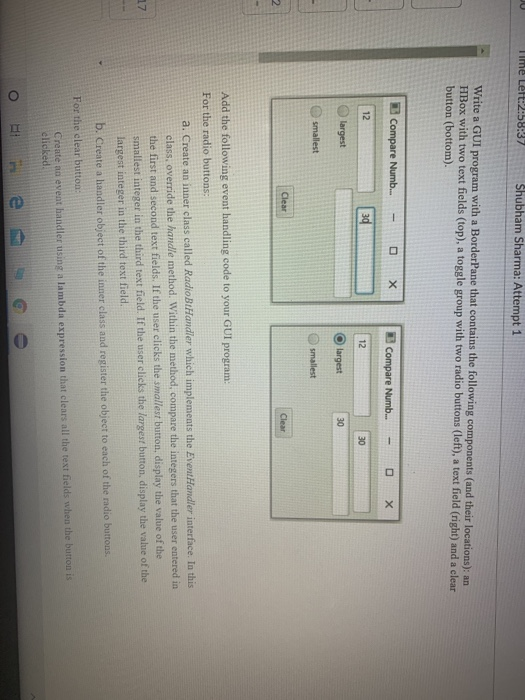 Solved: Time Left:2:58:37 Shubham Sharma: Attempt 1 Write ... | Chegg.com