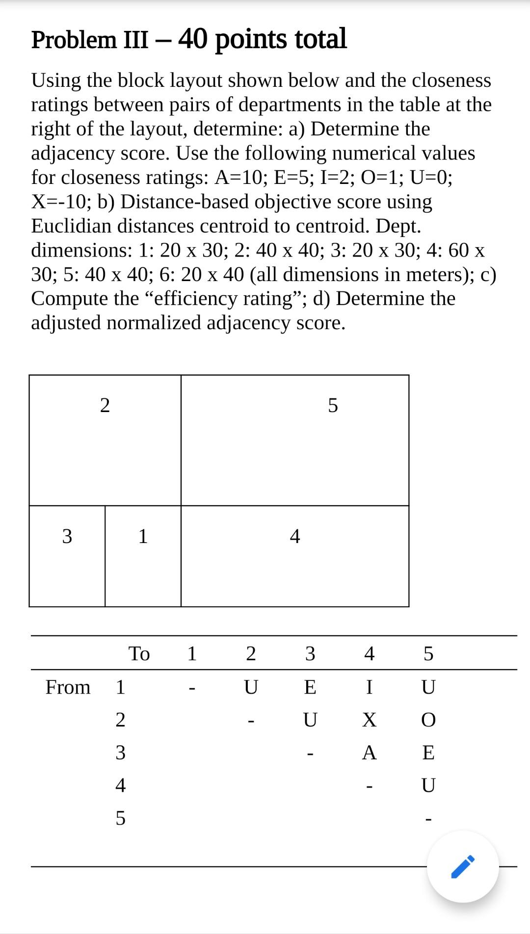 Problem III −40 points total Using the block layout | Chegg.com