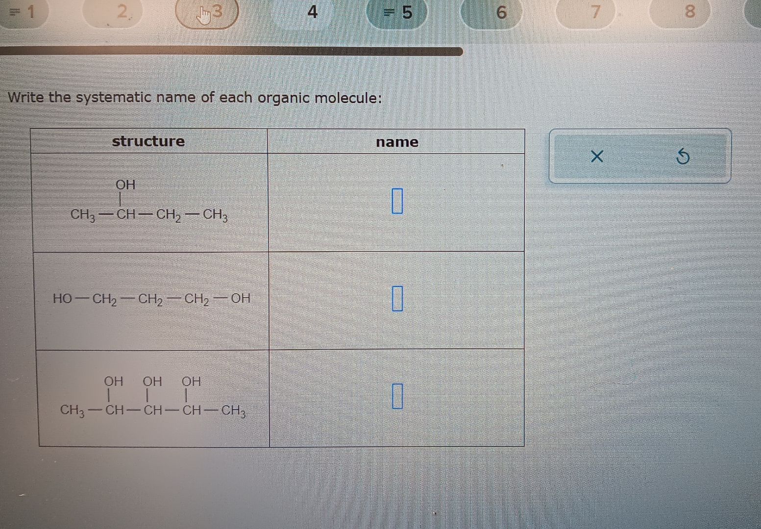 Solved Write the systematic name of each organic | Chegg.com