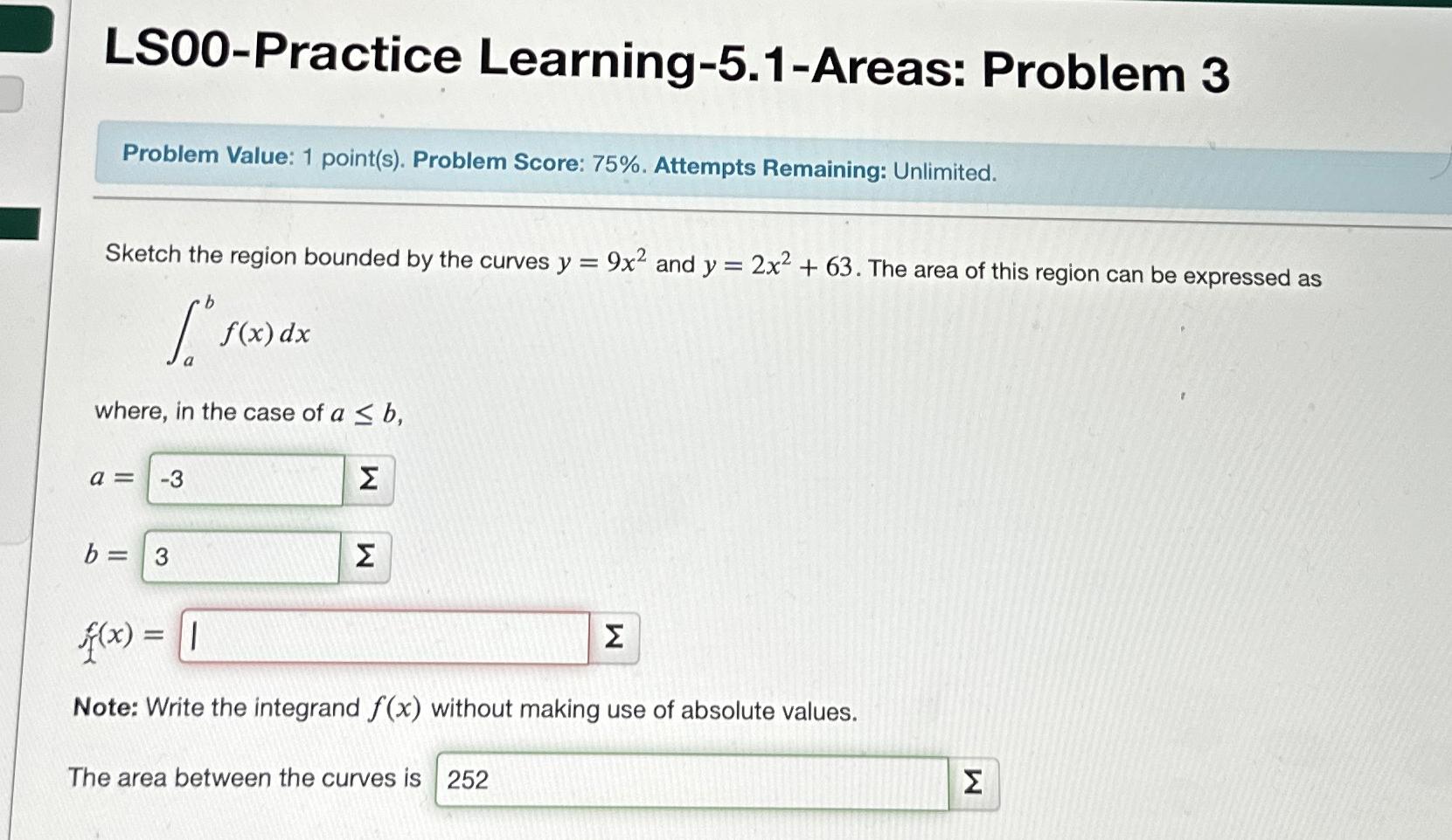 Solved LS00-Practice Learning-5.1-Areas: Problem 3Problem | Chegg.com
