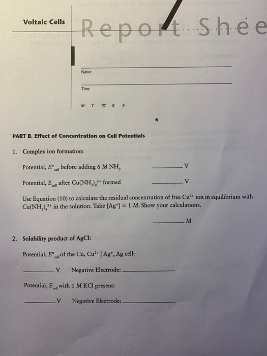 Solved PART A. Cell Potentials E Negative Electrode Anode | Chegg.com