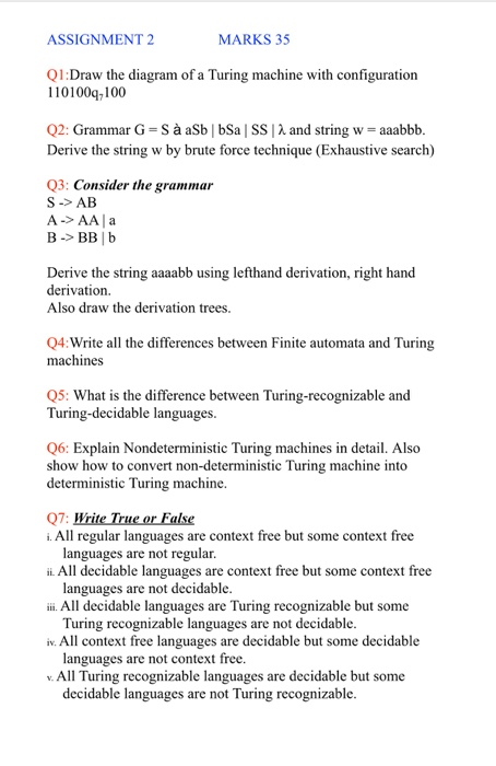 Solved Q1:Draw the diagram of a Turing machine with | Chegg.com