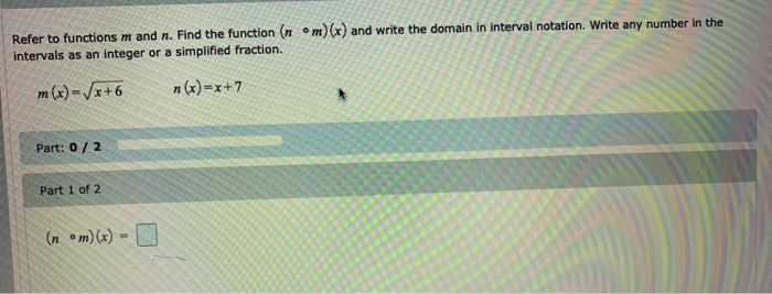 Solved Refer To Functions M And N Find The Function