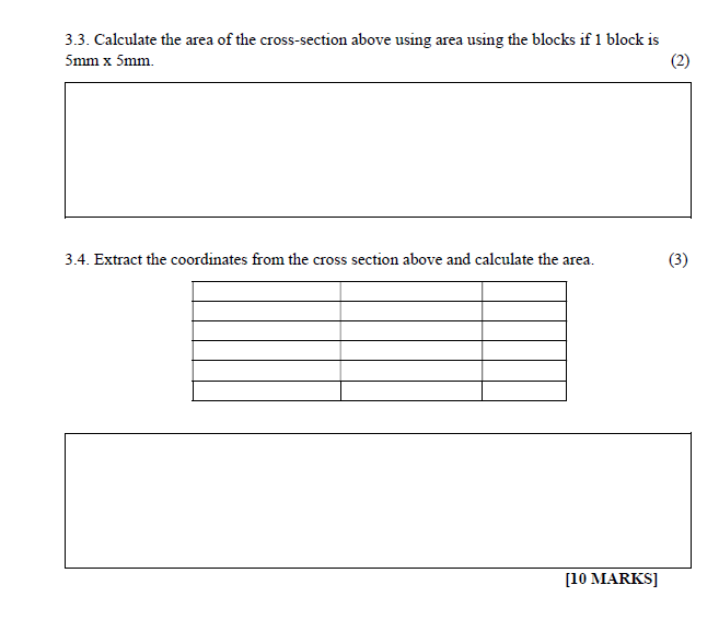3.3. ﻿Calculate the area of the cross-section above | Chegg.com