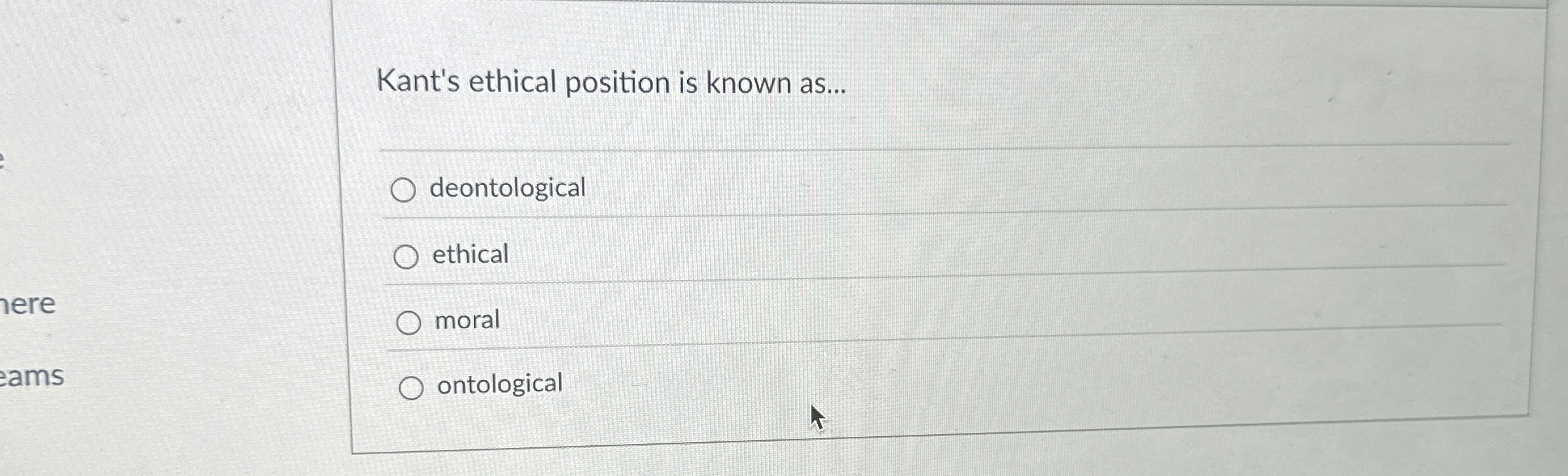 Solved Kant's ethical position is known | Chegg.com