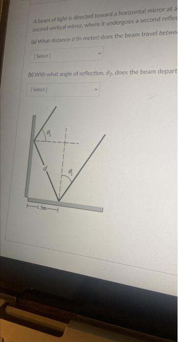 Solved second vertical mirror, where if undereses a second | Chegg.com