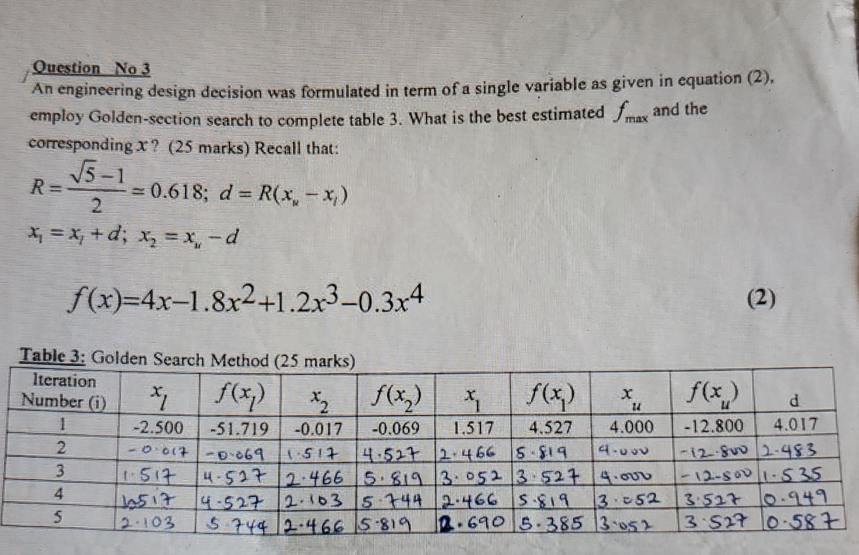 Solved Question No 3An engineering design decision was | Chegg.com