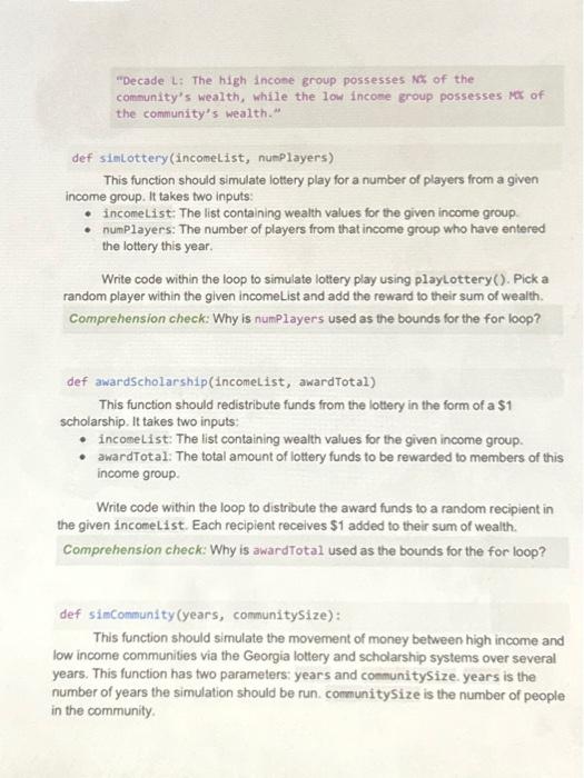 Solved Coding Assignment In this assignment, you will be | Chegg.com