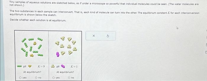 Solved Tiny samples of aqueous solutions are sketched below, | Chegg.com